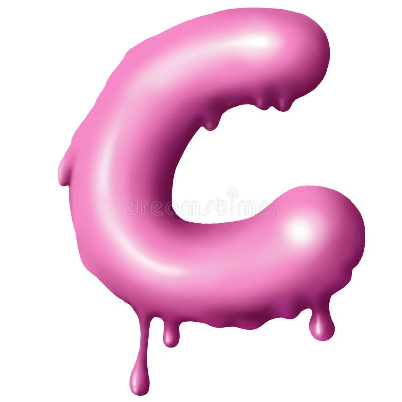 Dripping Pink Paint on Letters, Alphabet Stock Illustration ...