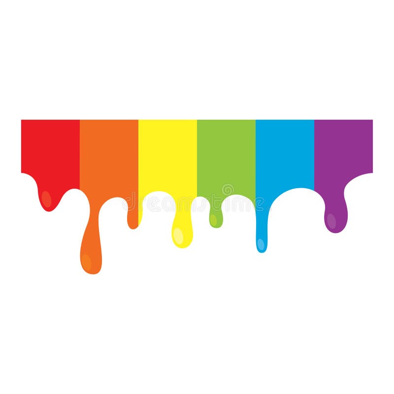 Dripping Pride Paint. Vector Stock Vector - Illustration of unity ...