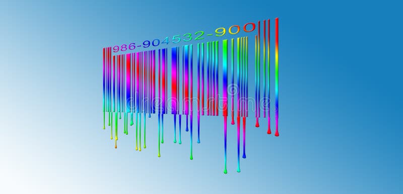 Dripping Rainbow Bar code stock illustration. Illustration of drip ...