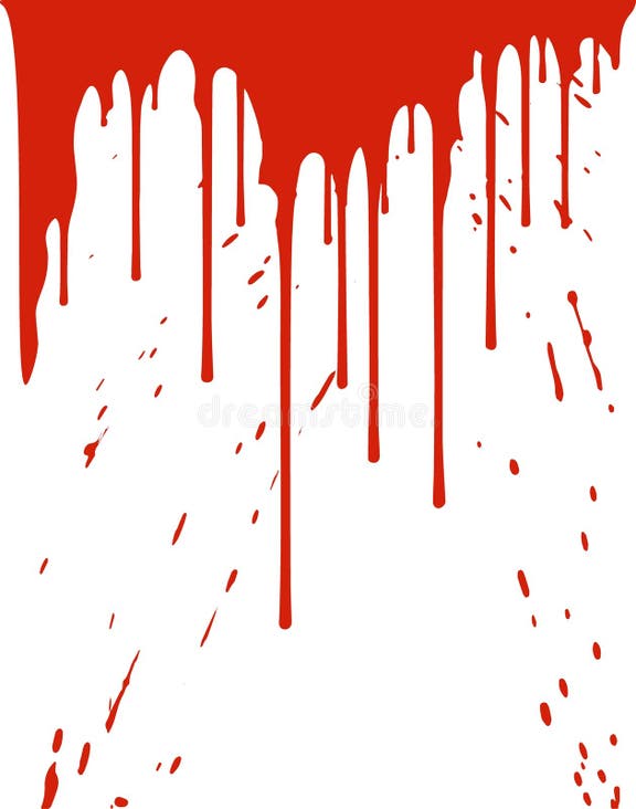 Dripping Red Paint or Ink. Viscous Liquid Silhouette Vector Design ...