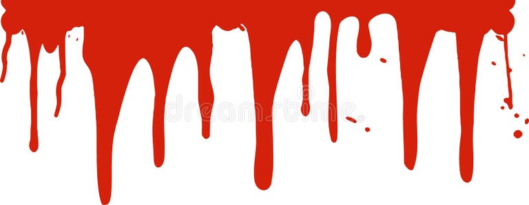Dripping Red Paint or Ink. Viscous Liquid Silhouette Vector Design ...