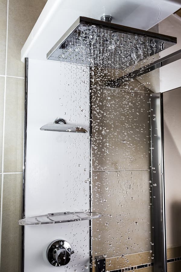 Dripping shower stock photo. Image of flowing, modern - 30522516
