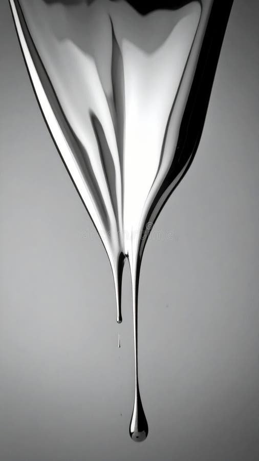 Dripping Silver Liquid Metal Abstract Background Stock Illustration ...