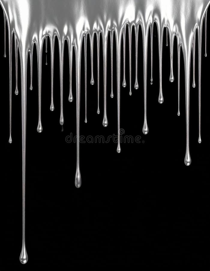 Dripping Silver Liquid Metal Texture Background Stock Illustration ...
