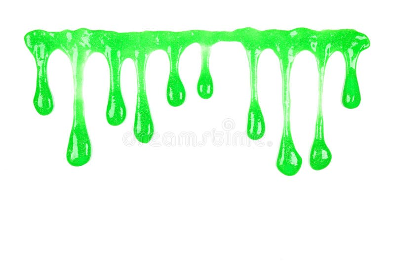 Dripping Slime Drops on a White Background Stock Photo - Image of jelly ...