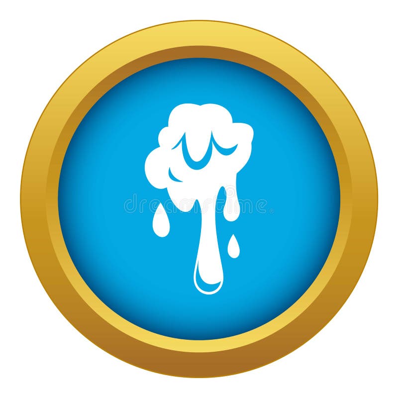 Dripping Slime Icon Blue Vector Isolated Stock Vector - Illustration of ...