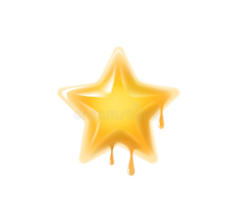 Dripping Star. Black Bleeding Glossy Star Shape with Blood Drops Stock ...