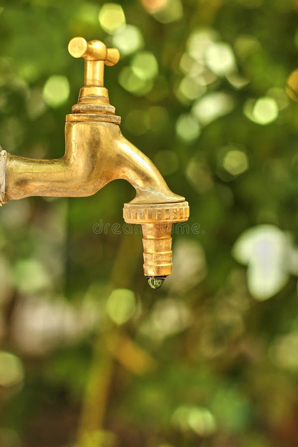 Dripping Tap stock photo. Image of conserve, chrome, clear - 18617496