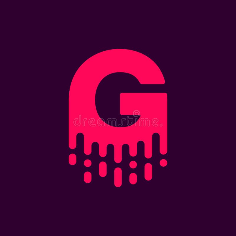 Dripping Vector Logo Letter G Stock Vector - Illustration of emblem ...