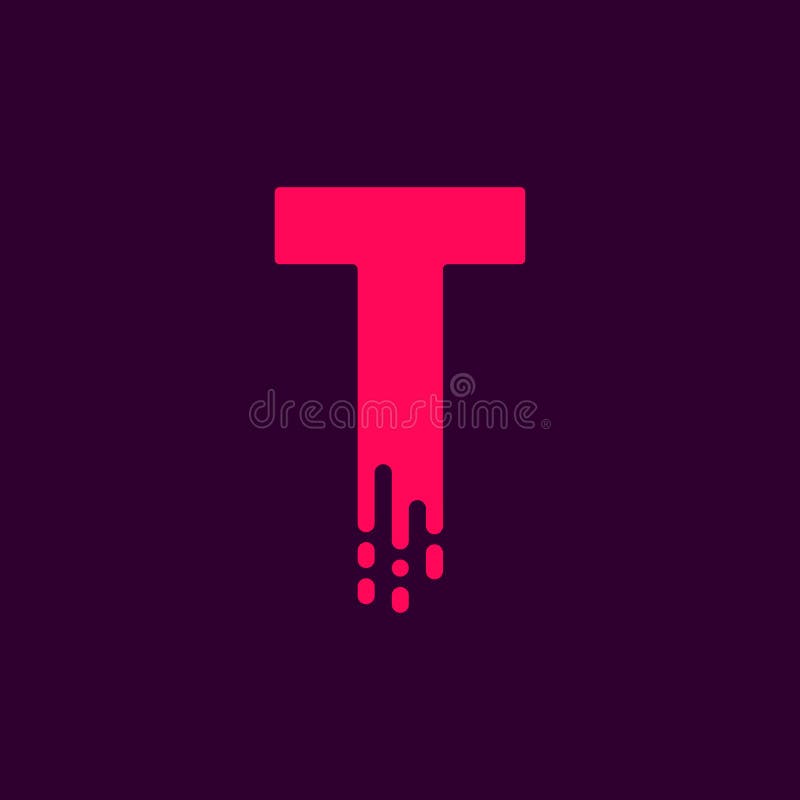 Dripping Vector Logo Letter T Stock Vector - Illustration of bubble ...