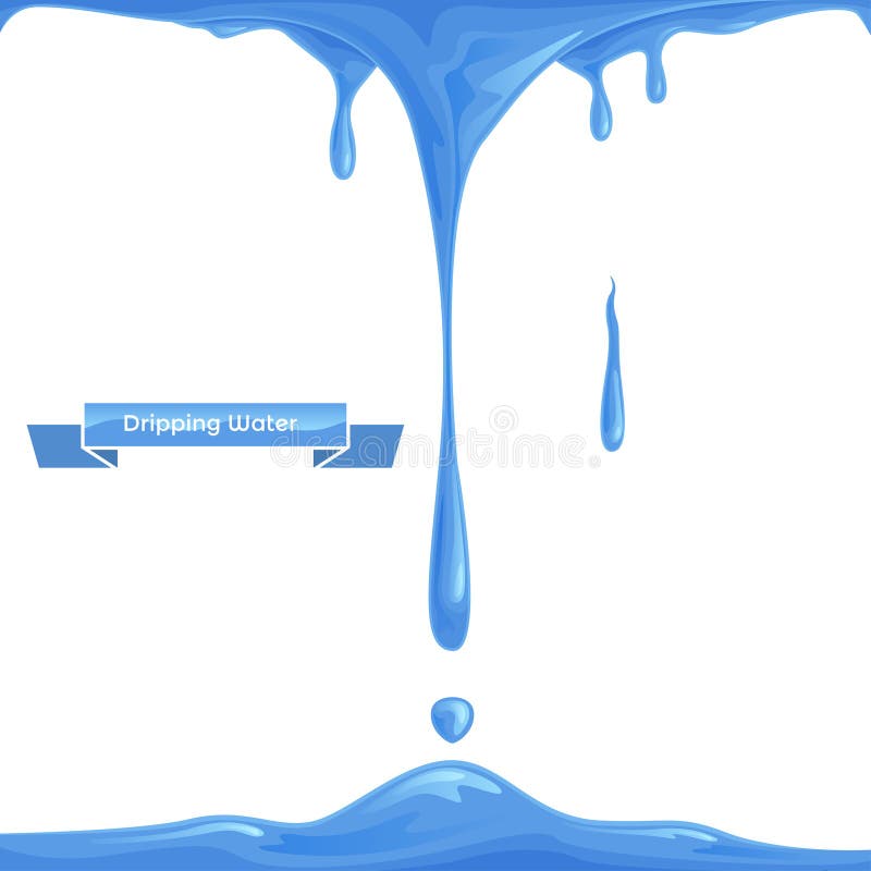 Dripping Water stock vector. Illustration of nature, isolated - 42668271