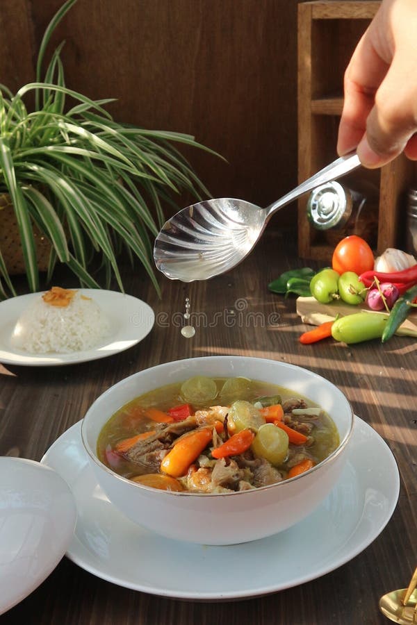 Dripping Water into the Soup Stock Photo - Image of drops, food: 267459758