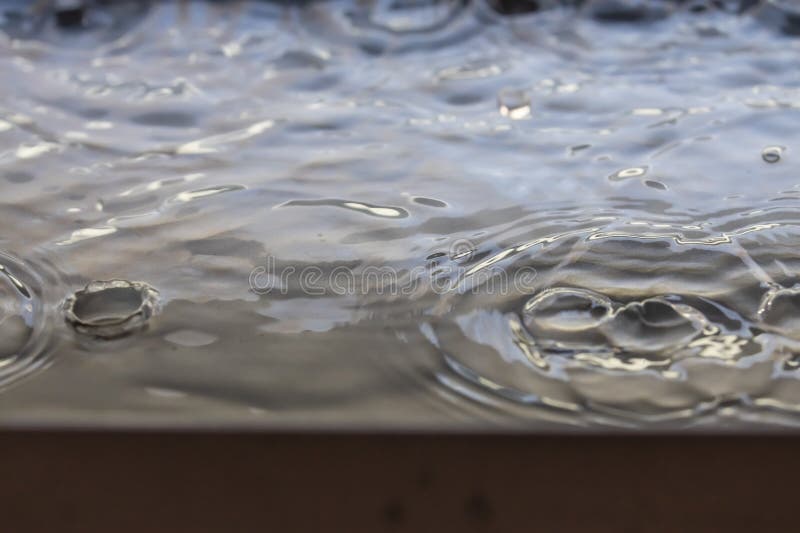 Dripping Water To the Water Surface Stock Photo - Image of macro ...
