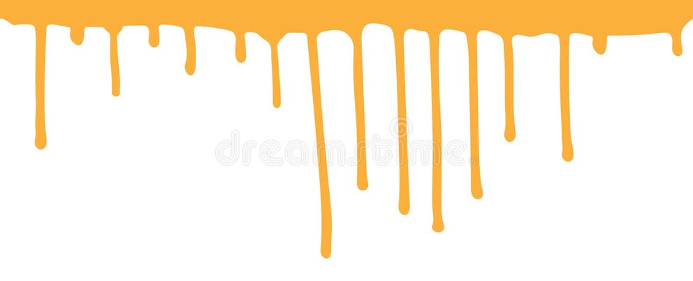 Drips of Orange Color Ink Paint, Background. Vector Illustration Stock ...