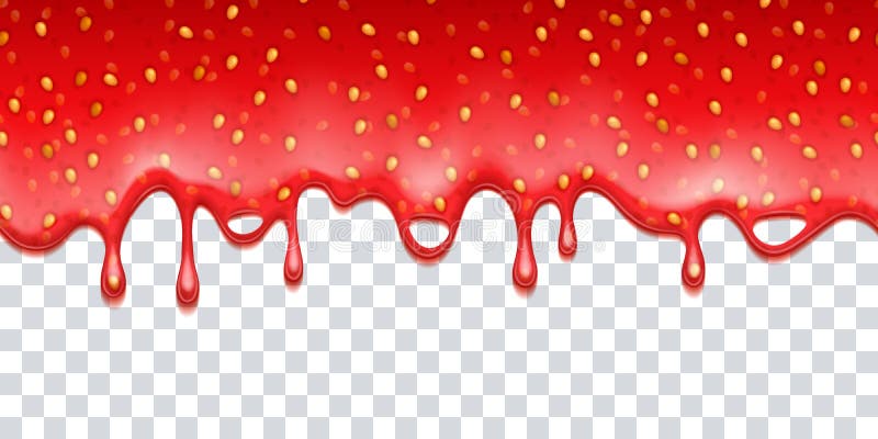 Drips of Strawberry Jam. Sweet Background. Stock Vector - Illustration ...