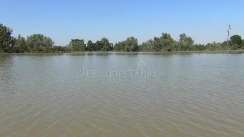 Drive Across Flooded Streets with Boat. Flooded Fields, Villages, Farms ... Drive Across Flooded Streets with Boat. Flooded Fields, Villages, Farms ...