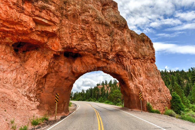 Drive through Arch - Utah stock image. Image of grand - 75429551