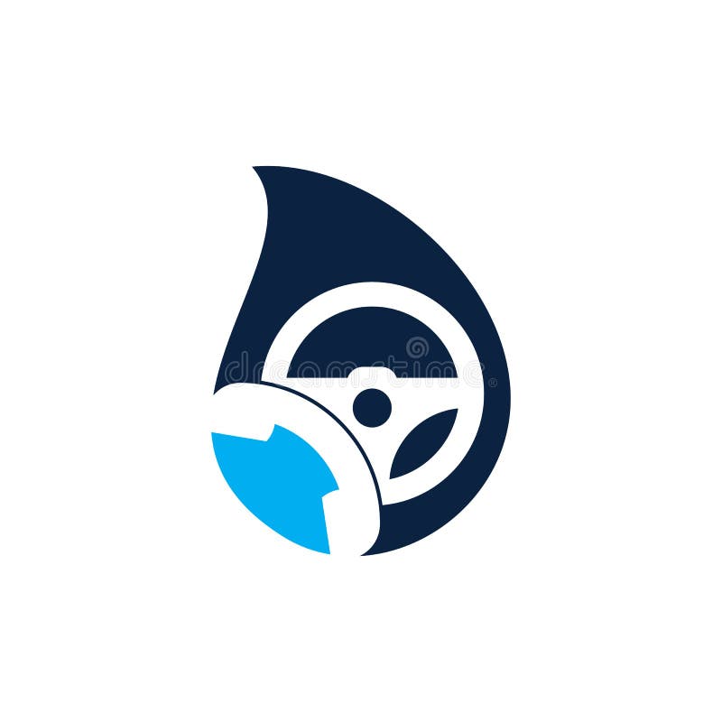 Drive Call Drop Shape Concept Vector Logo Design. Stock Vector ...