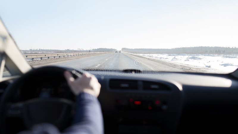 Drive a Car. Inside Interior View Stock Photo - Image of steering, auto ...