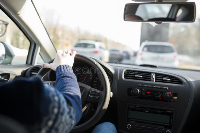 Drive A Car. Inside Interior View Stock Image - Image of interior ...