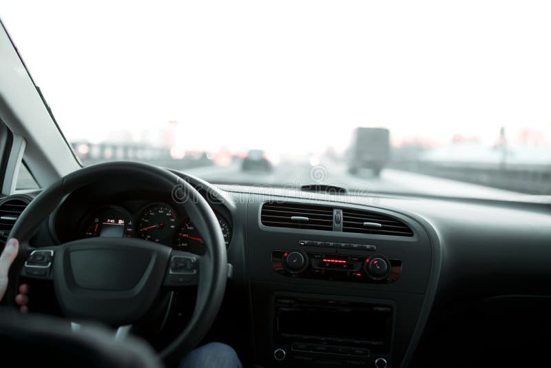 Drive a Car. Inside Interior View Stock Image - Image of drive ...
