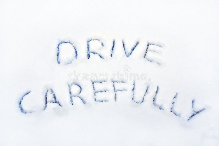 Drive carefully stock image. Image of frost, cold, drive - 12370159