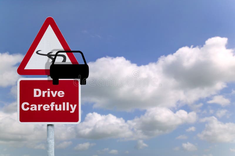 Drive carefully stock photo. Image of skid, driving, warning - 6485530