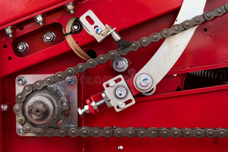 Drive Chains and Sprockets. Stock Image - Image of seeder, machine ...
