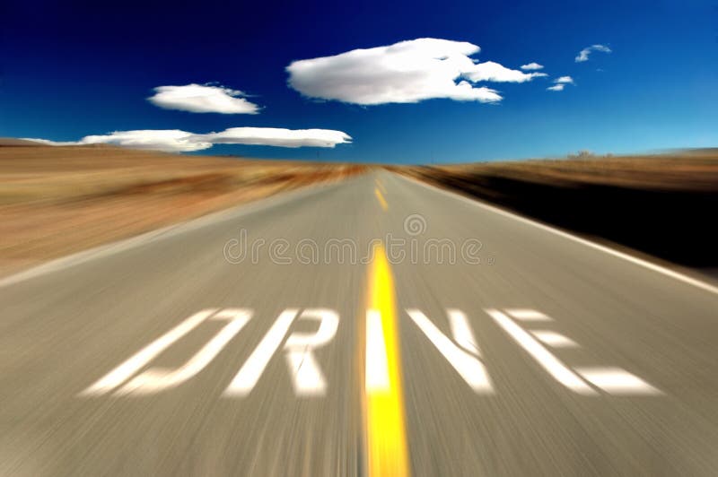 Drive the Desert stock image. Image of road, elevation - 4928797
