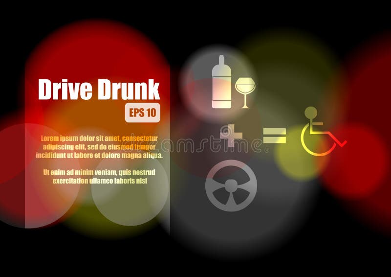 Drive Drink Concept Abstract Background Stock Vector - Illustration of ...
