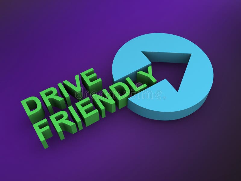 Drive friendly on purple stock illustration. Illustration of driving ...