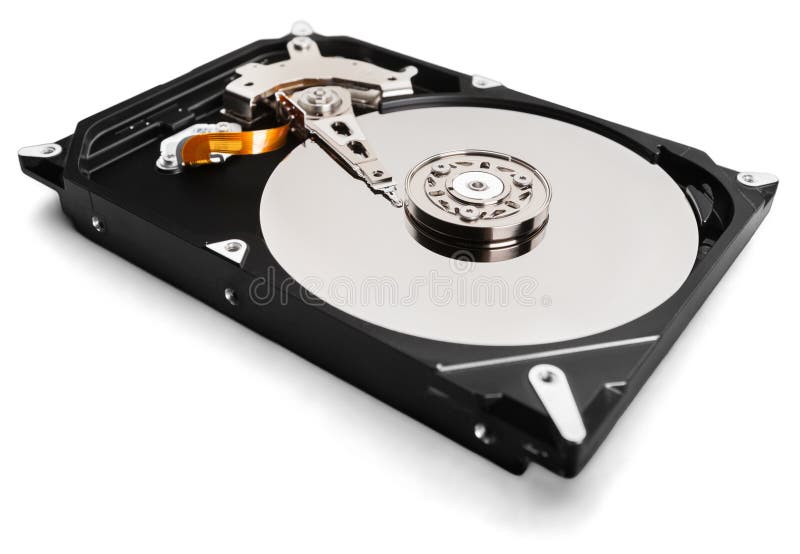 Hard Disk Drive HDD Isolated on White Background Stock Photo - Image of ...