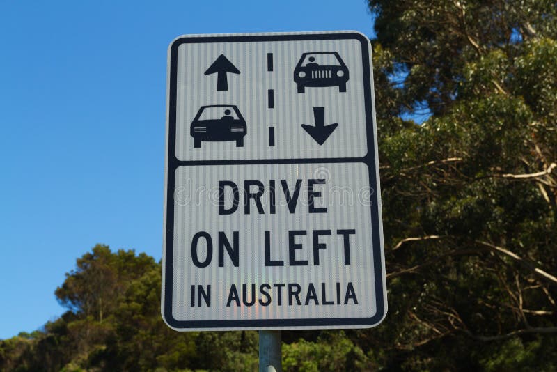 Drive On Left In Australia Sign Stock Image - Image of lefthand, auto ...