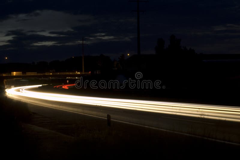 Drive through the night stock image. Image of speed, black - 5329309