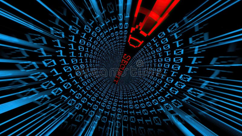 Drive through the Password Security Data Tunnel Stock Illustration ...