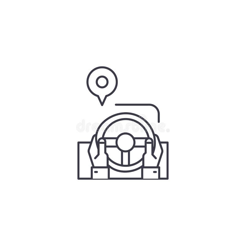 Route on the Map Line Icon Concept. Route on the Map Vector Linear ...