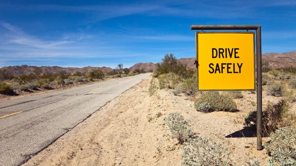 Drive Safely Sign stock image. Image of highway, park - 19359025