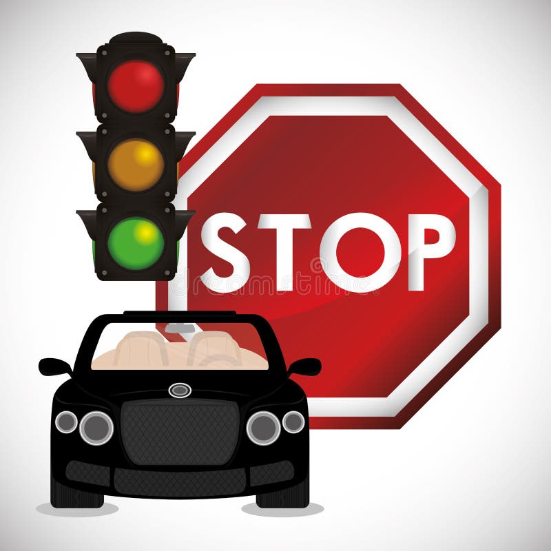 Drive Safety stock vector. Illustration of traffic, solution - 59002710