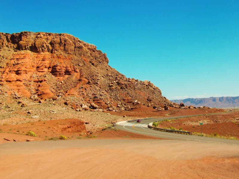 Drive through Scenic Landscape of Marble Canyon Stock Image - Image of ...