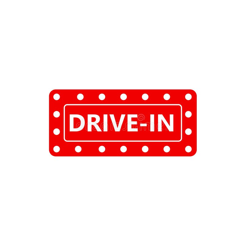 Drive-in simple icon. stock vector. Illustration of retro - 299623428