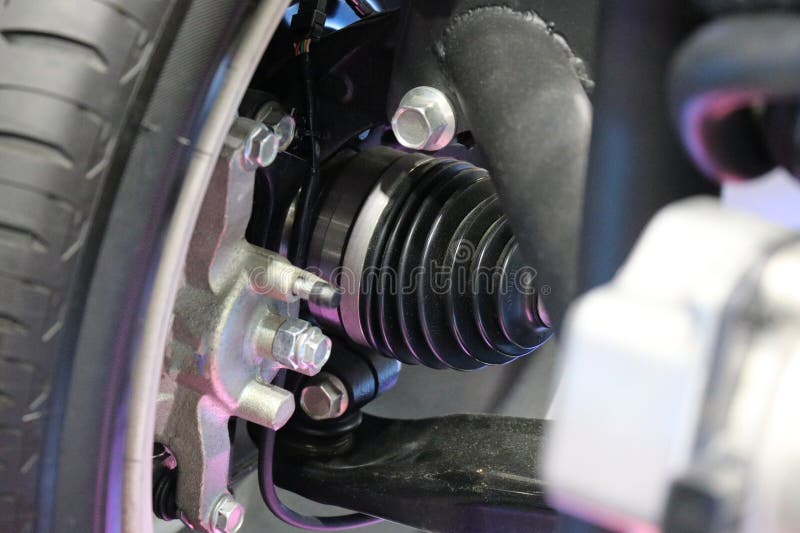 Drive System in Electric Cars. Electric System of Car Front Driving ...