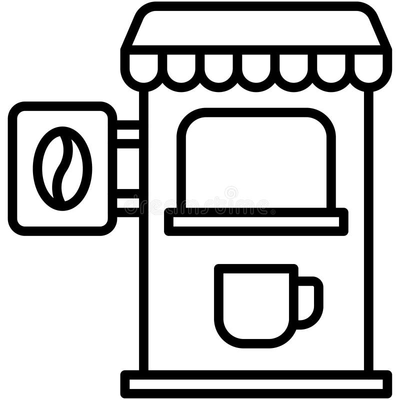 Drive-thru Coffee Icon, Coffee Shop Related Vector Stock Vector ...