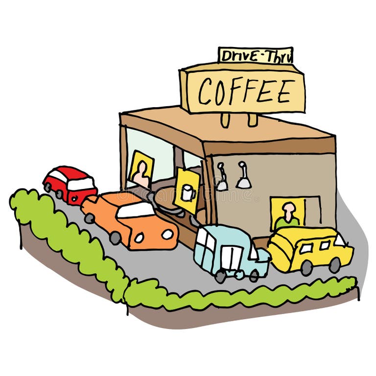 Drive Coffee Shop Stock Illustrations – 373 Drive Coffee Shop Stock ...