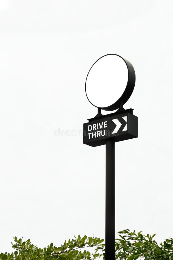 Drive thru pole sign stock image. Image of post, roadsign - 60196069