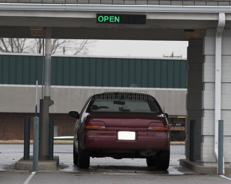 Bank Drive Thru stock photo. Image of deposit, cash, stone - 751322
