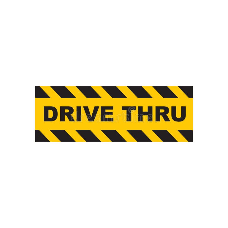 Drive Thru Text Logo Design Template Stock Vector - Illustration of ...