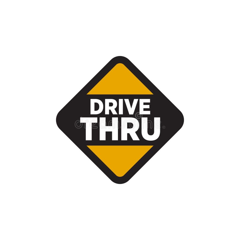Drive Thru Text Logo Design Template Stock Vector - Illustration of ...