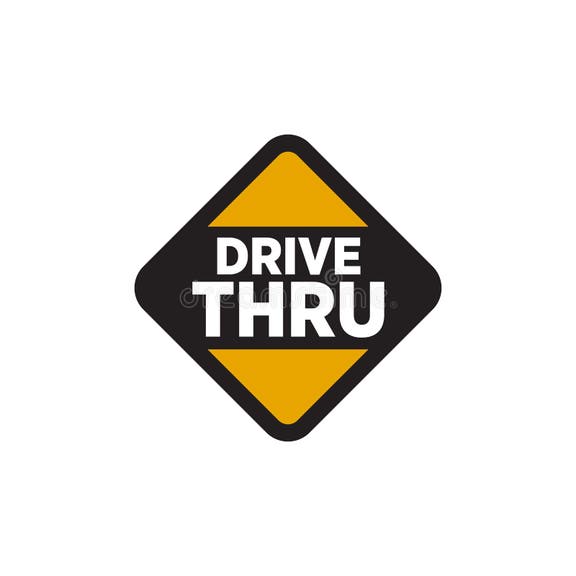 Drive Thru Text Logo Design Template Stock Vector - Illustration of ...
