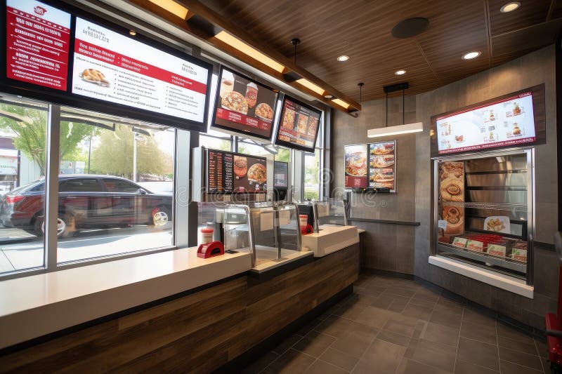 Drive-thru Window with Interactive Touch Screen, Allowing Customers To ...