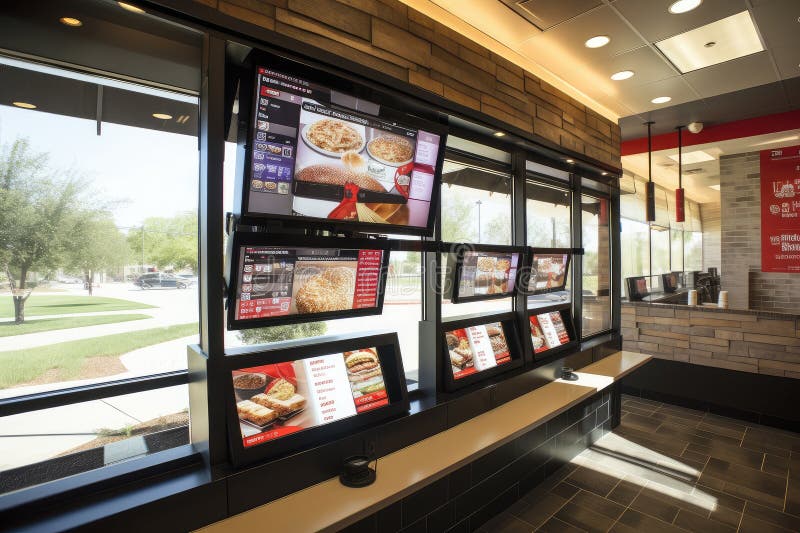 Drive-thru Window with Interactive Touch Screen, Allowing Customers To ...